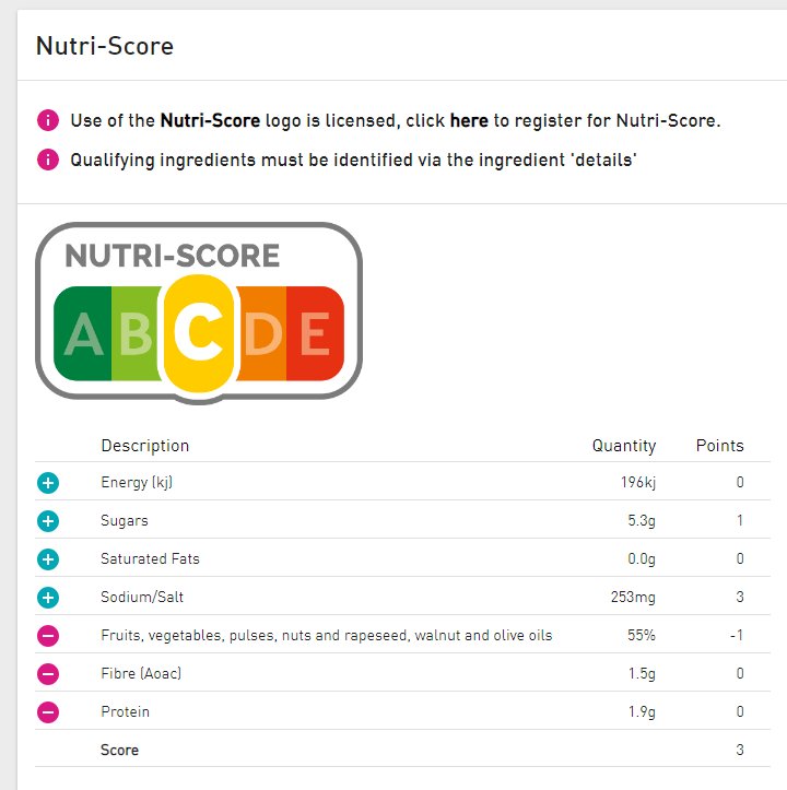 How can I obtain the Nutri-Score report? – NutriCalc