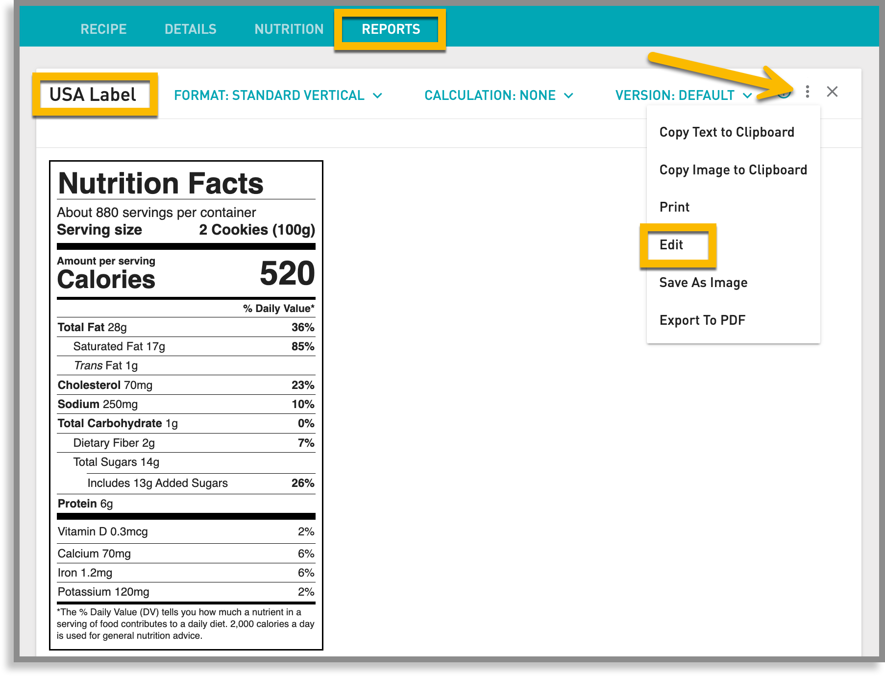 USA Labels: Adding Voluntary Nutrients – NutriCalc