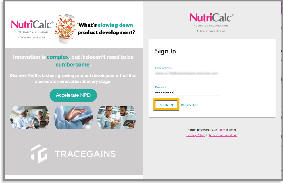 Register for a NutriCalc UK/non-USA Account – NutriCalc