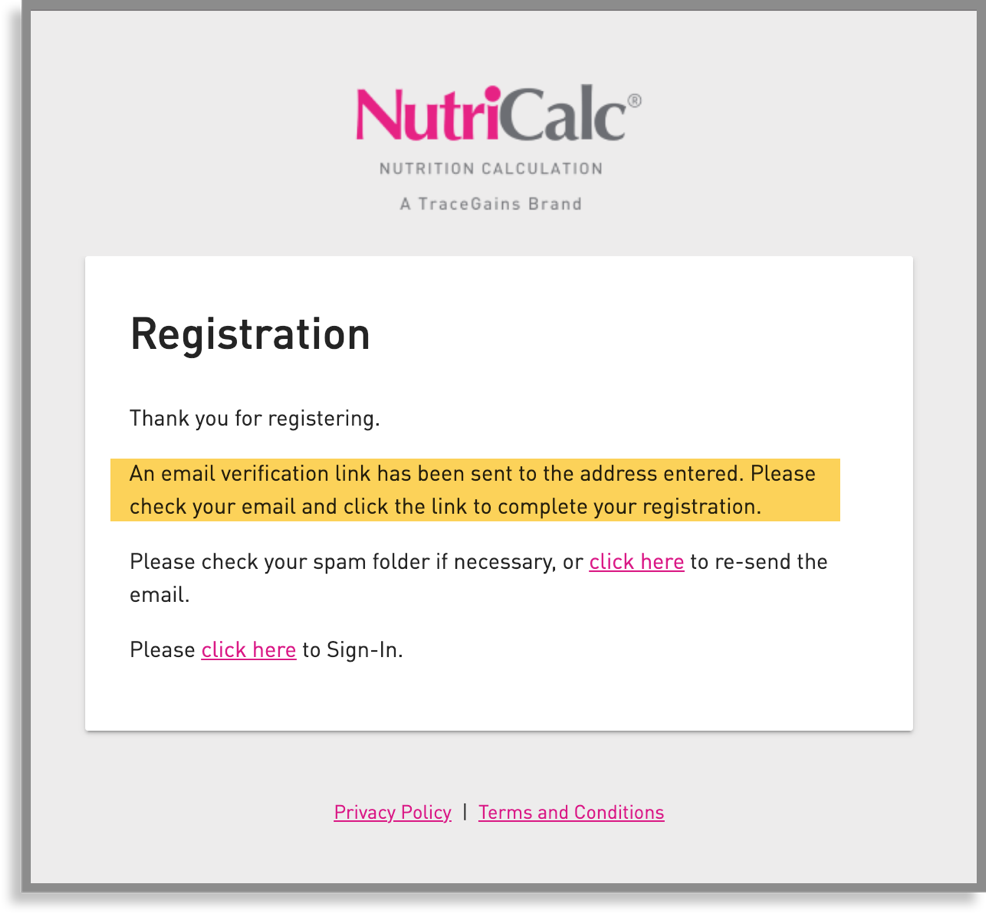Register for a NutriCalc UK/non-USA Account – NutriCalc
