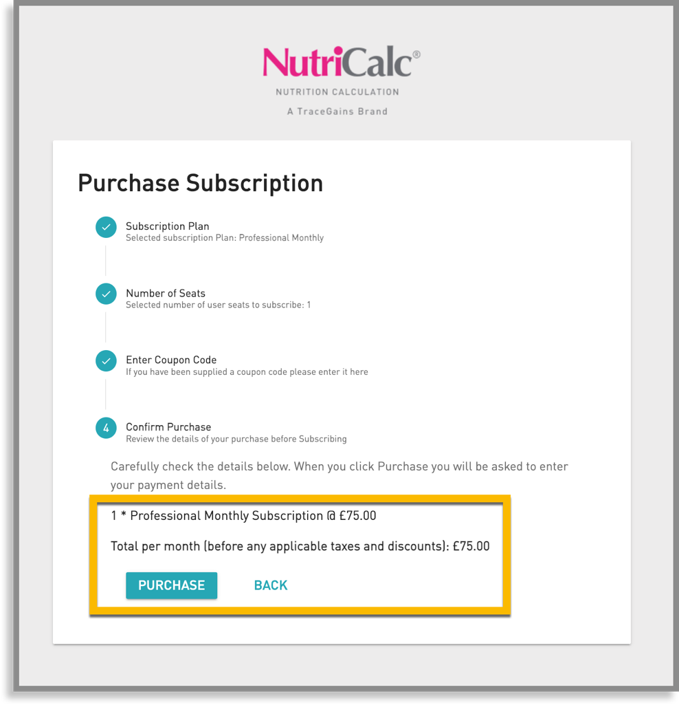Register for a NutriCalc UK/non-USA Account – NutriCalc