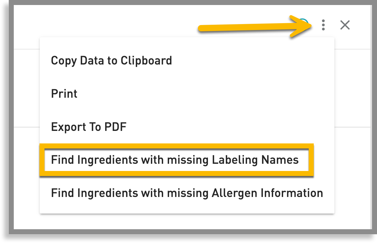 Ingredient Declaration and QUID Report – NutriCalc