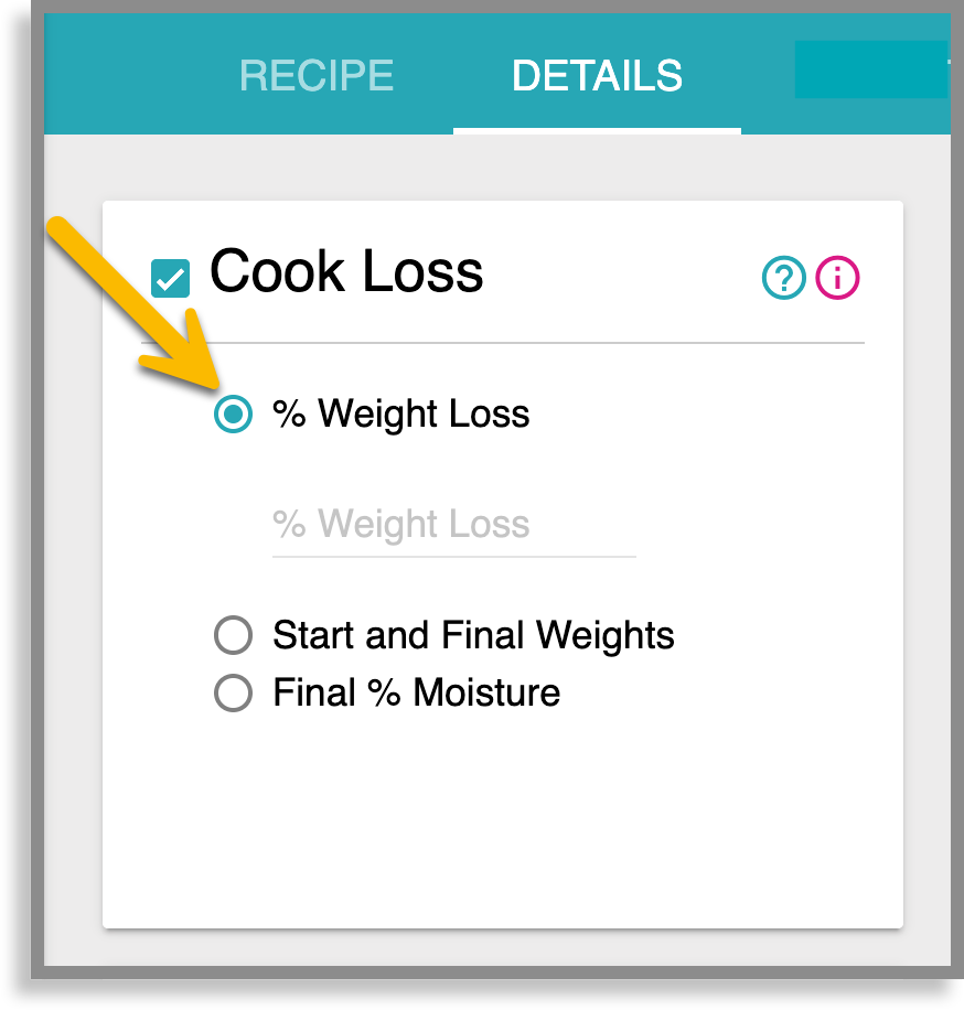 Using Moisture Loss – NutriCalc
