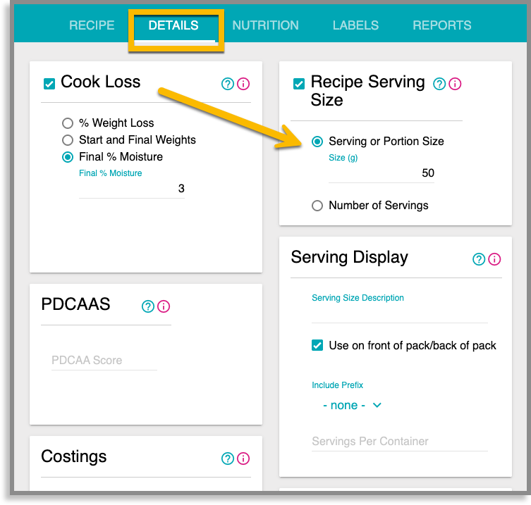 Generate a UK/EU Back of Pack Label – NutriCalc