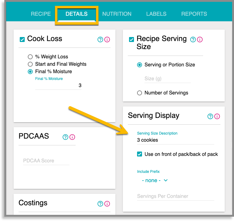 Generate a UK/EU Back of Pack Label – NutriCalc
