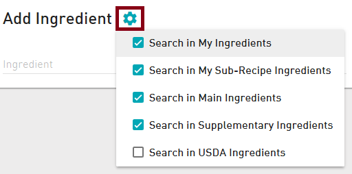 Ingredient Catalogues Available to Search – NutriCalc